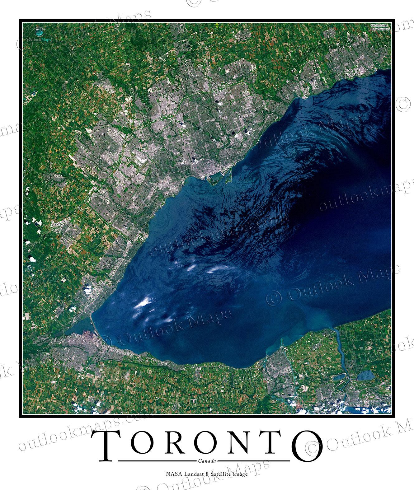 Toronto lago Ontario mapa satélite - Mapa de Toronto lago Ontario ...