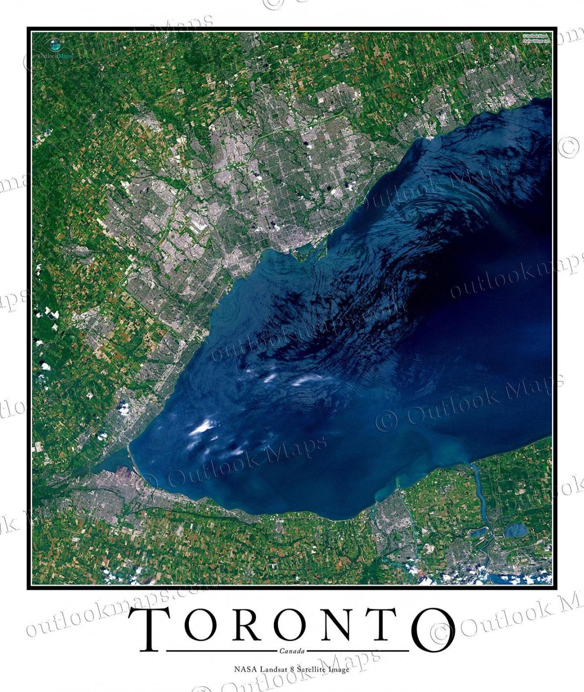 Toronto lago Ontario mapa satélite - Mapa de Toronto lago Ontario ...